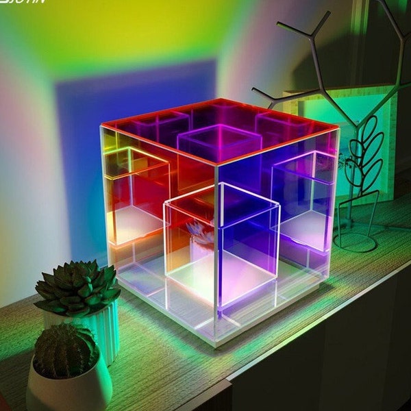 Infinity Cube Lamp - Etsy
