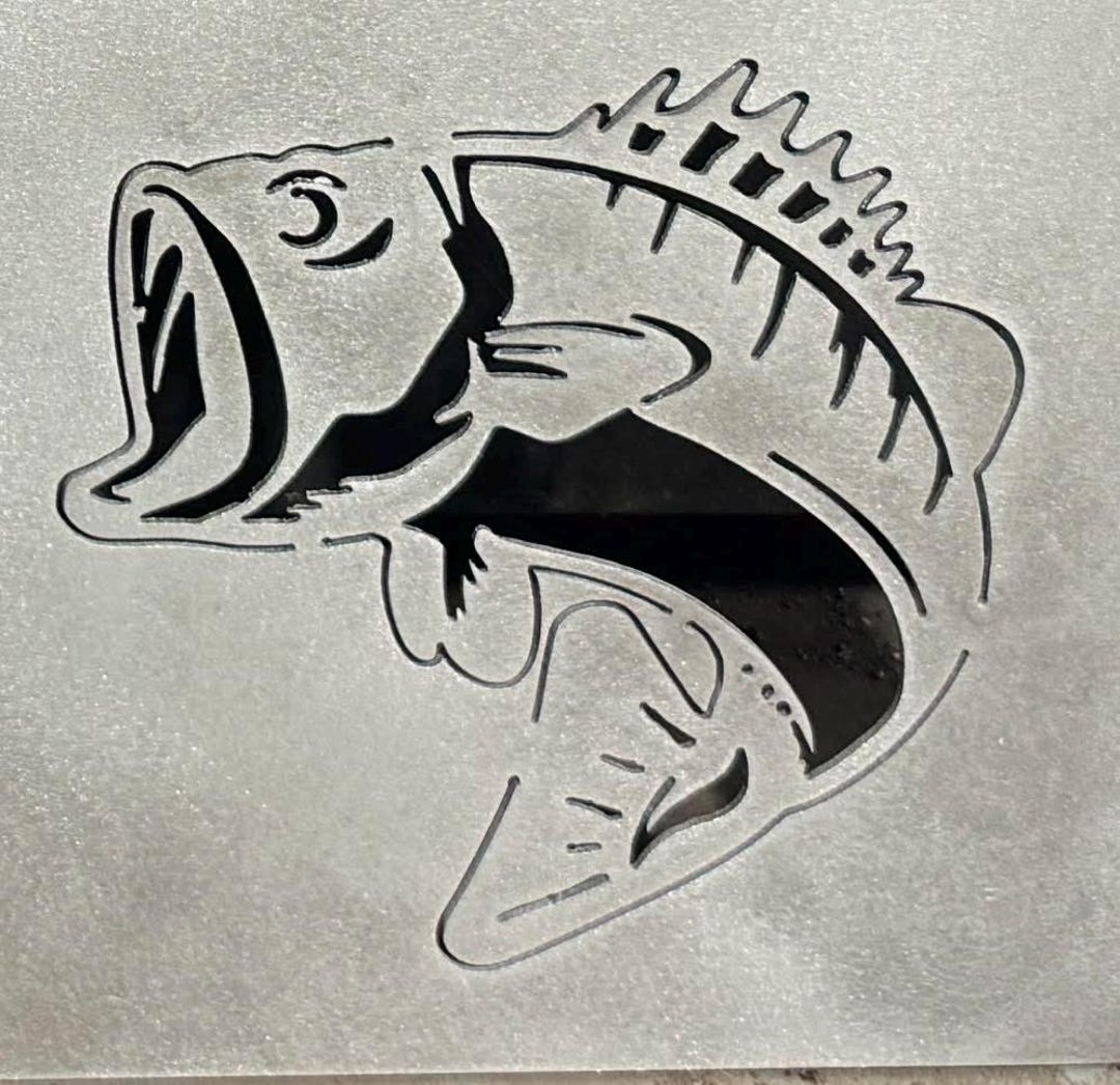 Bass Fish DXF File - Etsy