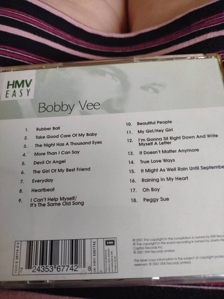 Rare - HMV Easy the Bobby Vee Collection Cd - Etsy UK
