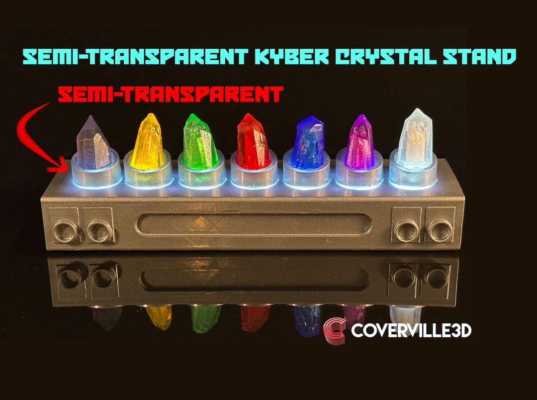 Kyber Crystal Light-up Stand (includes Rechargeable USB LED Light) - Etsy