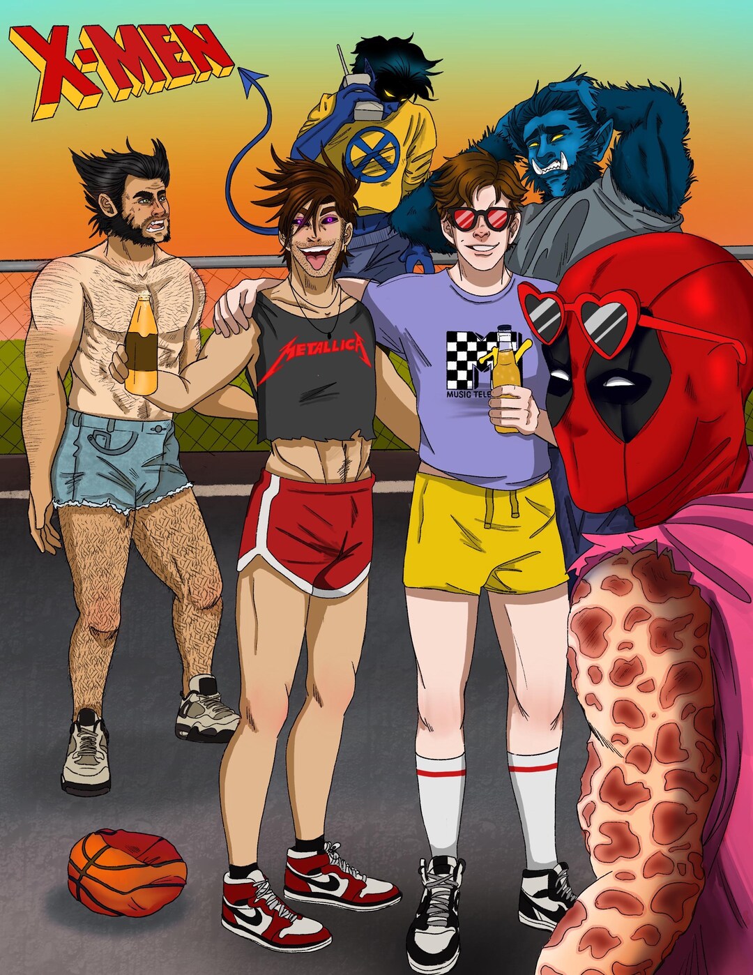 80s X-men Illustration | Deadpool, Wolverine, and More (digital) - Etsy