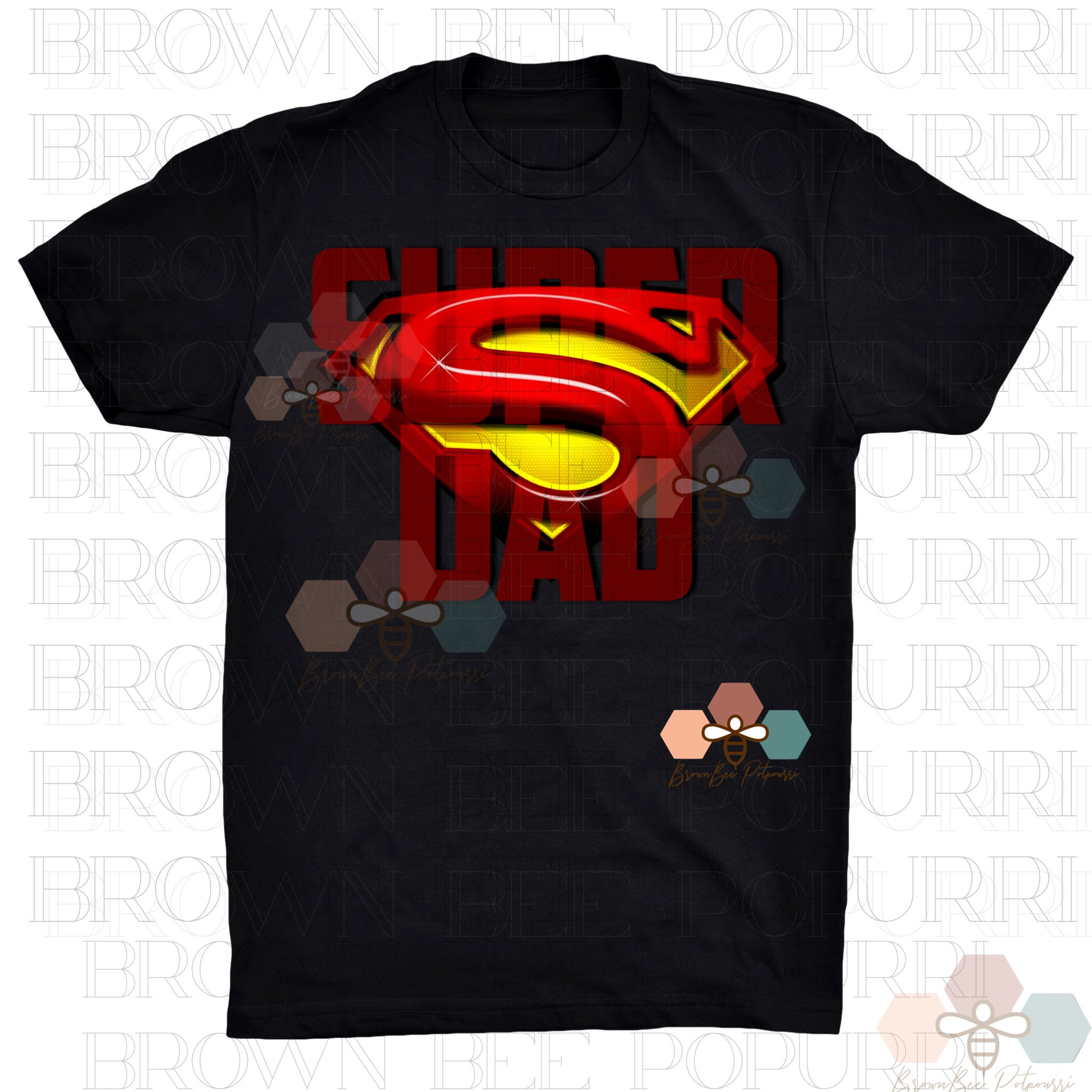 Super Dad PNG Father’s Day Shirt Digital Print Transfer for DTF or ...