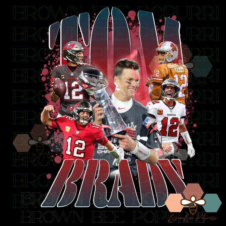 Tom Brady PNG TB12 Tampa Bay Buc for DTF Digital Print Sublimation DTG ...