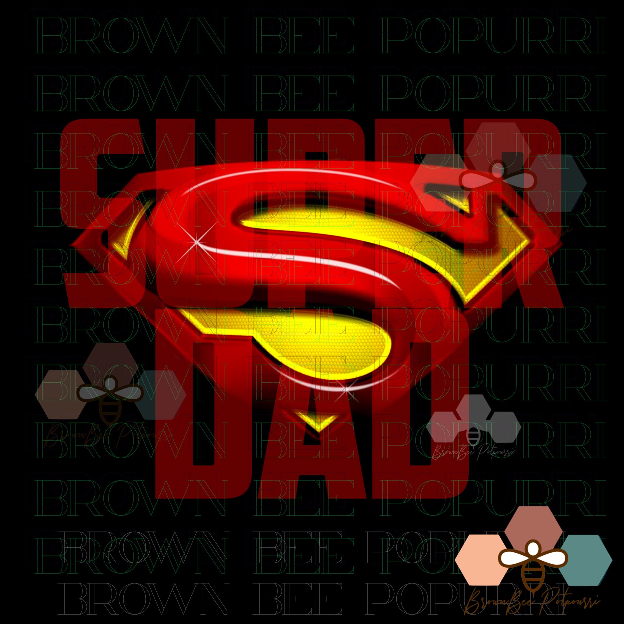 Super Dad PNG Father’s Day Shirt Digital Print Transfer for DTF or ...