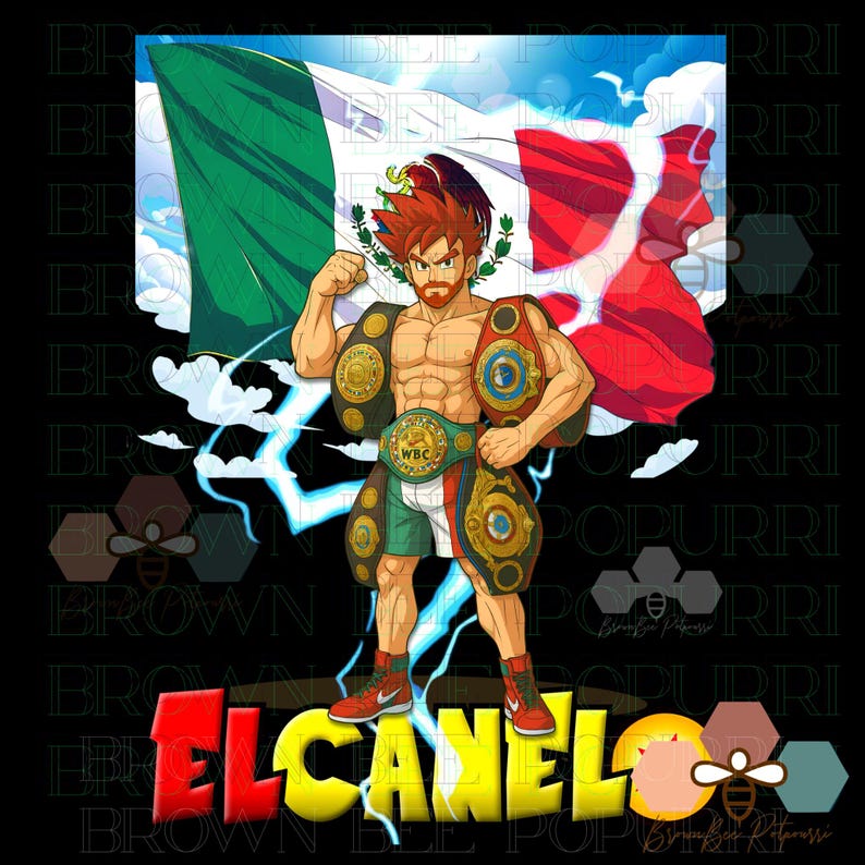 Canelo Anime Cartoon PNG for DTF Shirt Print Canelo - Etsy