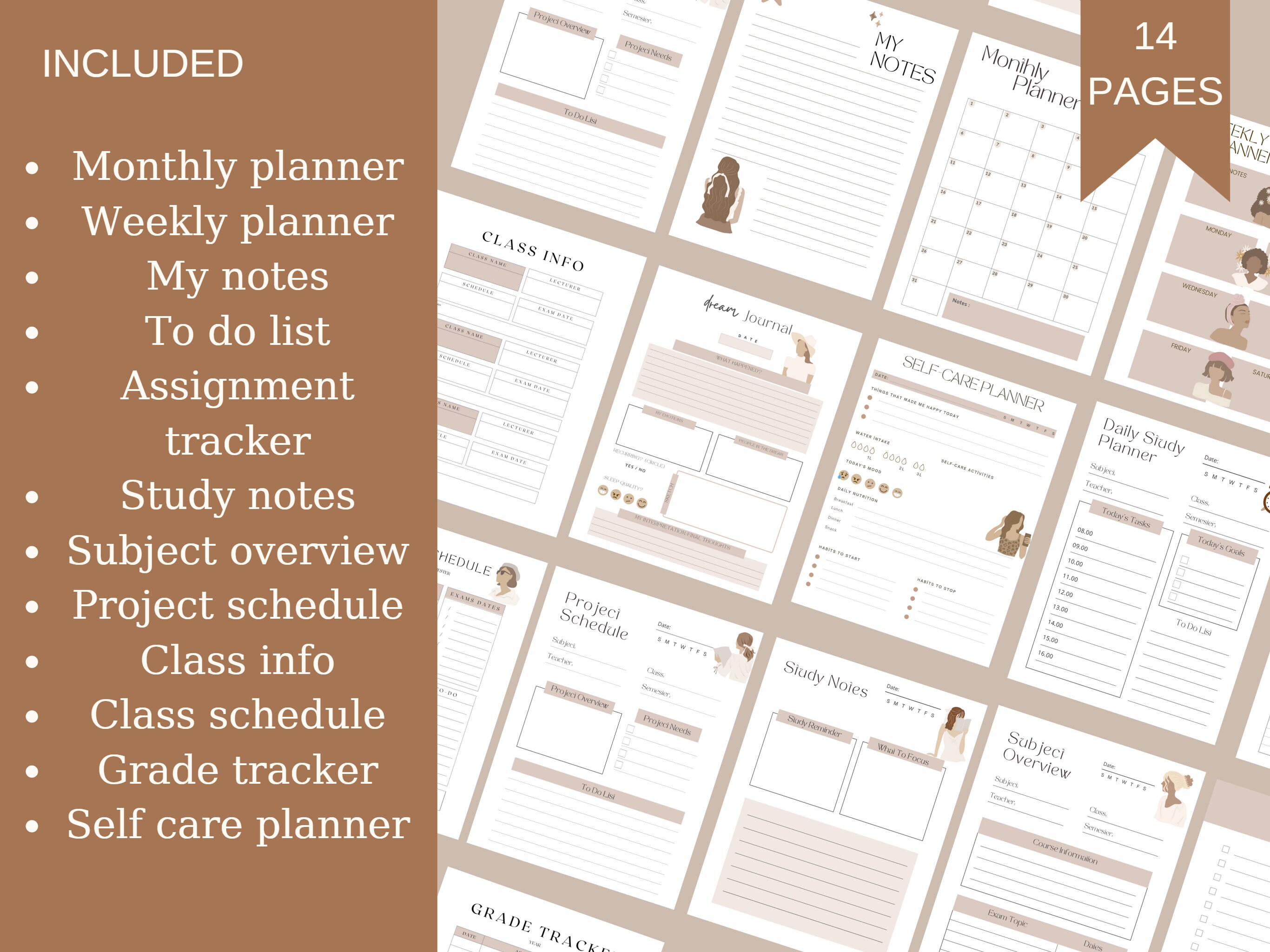 Student Printable Planner Lesson Schedule School Planner - Etsy