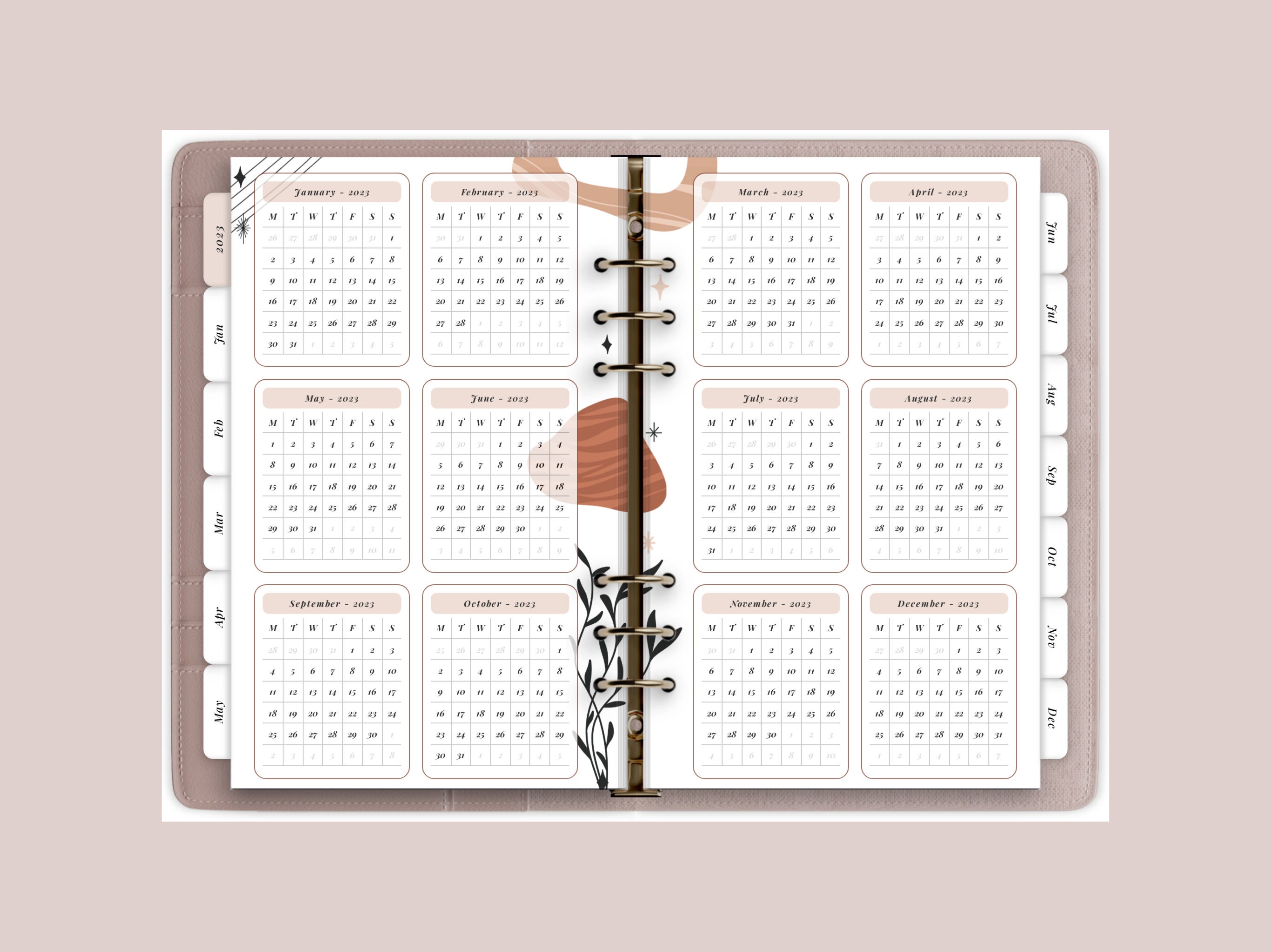 2023 BOHEMIAN DIGITAL PLANNER Minimalist Planner Hypilinked Planner ...