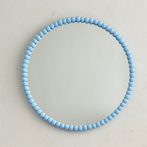 20" Blue Bead Mirror, New Baby Room Decor - Etsy