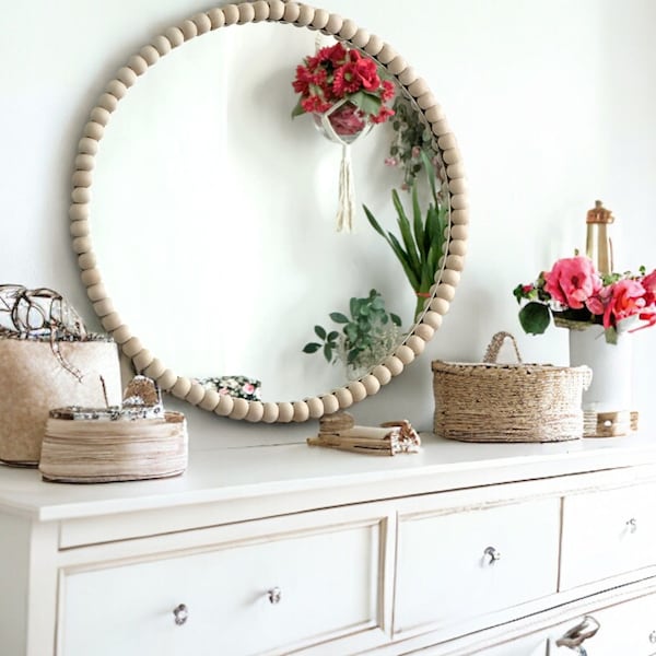 Beaded Mirror - Etsy