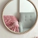 Large Round Beaded Wall Mirror, Boho Baby Room Decor - Etsy