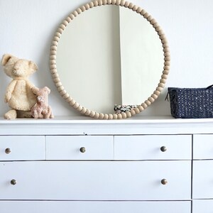 20" Round Beaded Mirror, Boho Baby Room Decor - Etsy