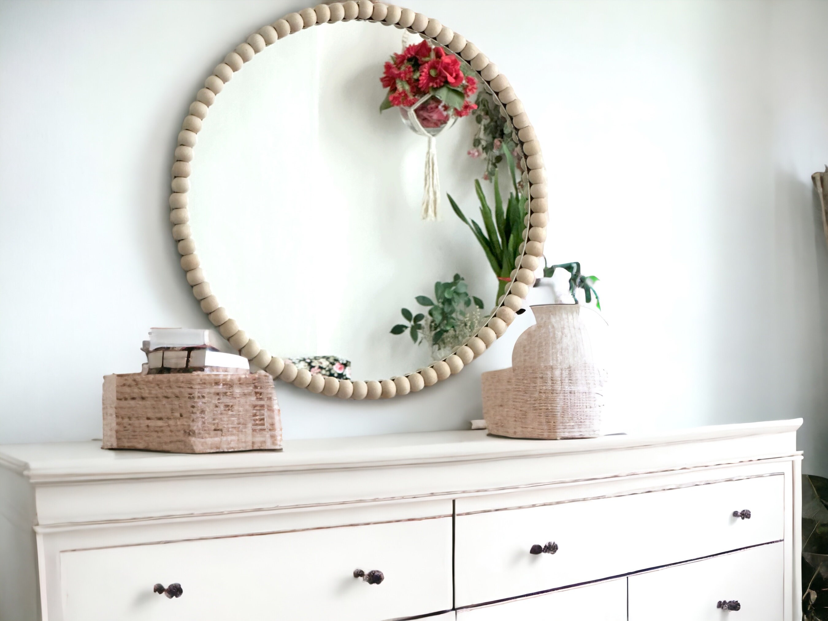 20" Mirror Wall Decor, New Baby Room Decor, Home Decoration, Bead ...