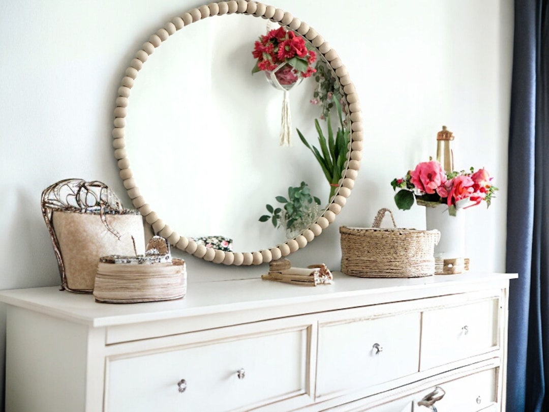 20" Mirror Wall Decor, New Baby Room Decor, Home Decoration, Bead ...