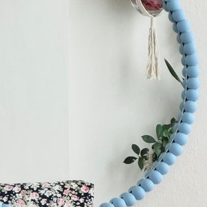 20" Blue Bead Mirror, New Baby Room Decor - Etsy