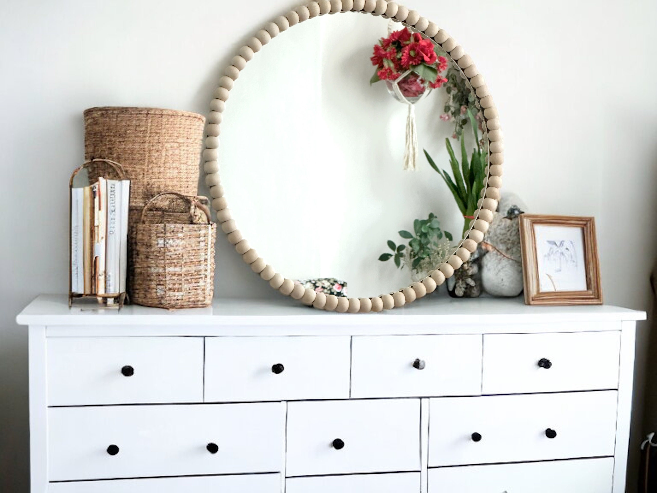 20" Mirror Wall Decor, New Baby Room Decor, Home Decoration, Bead ...
