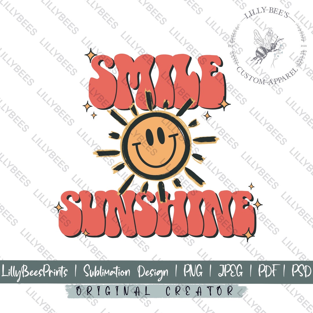 Smile Sunshine Png, Smiley Face Png, Retro Smile Sunshine Design, PNG ...