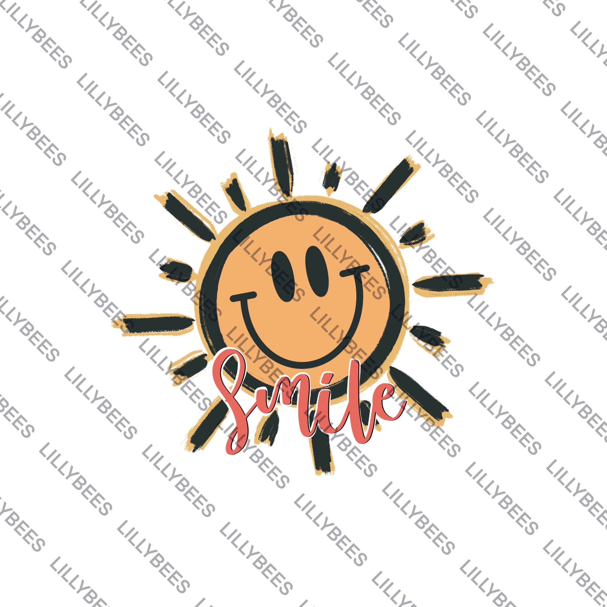 Smile Sunshine Png, Smiley Face Png, Retro Smile Sunshine Design, PNG ...
