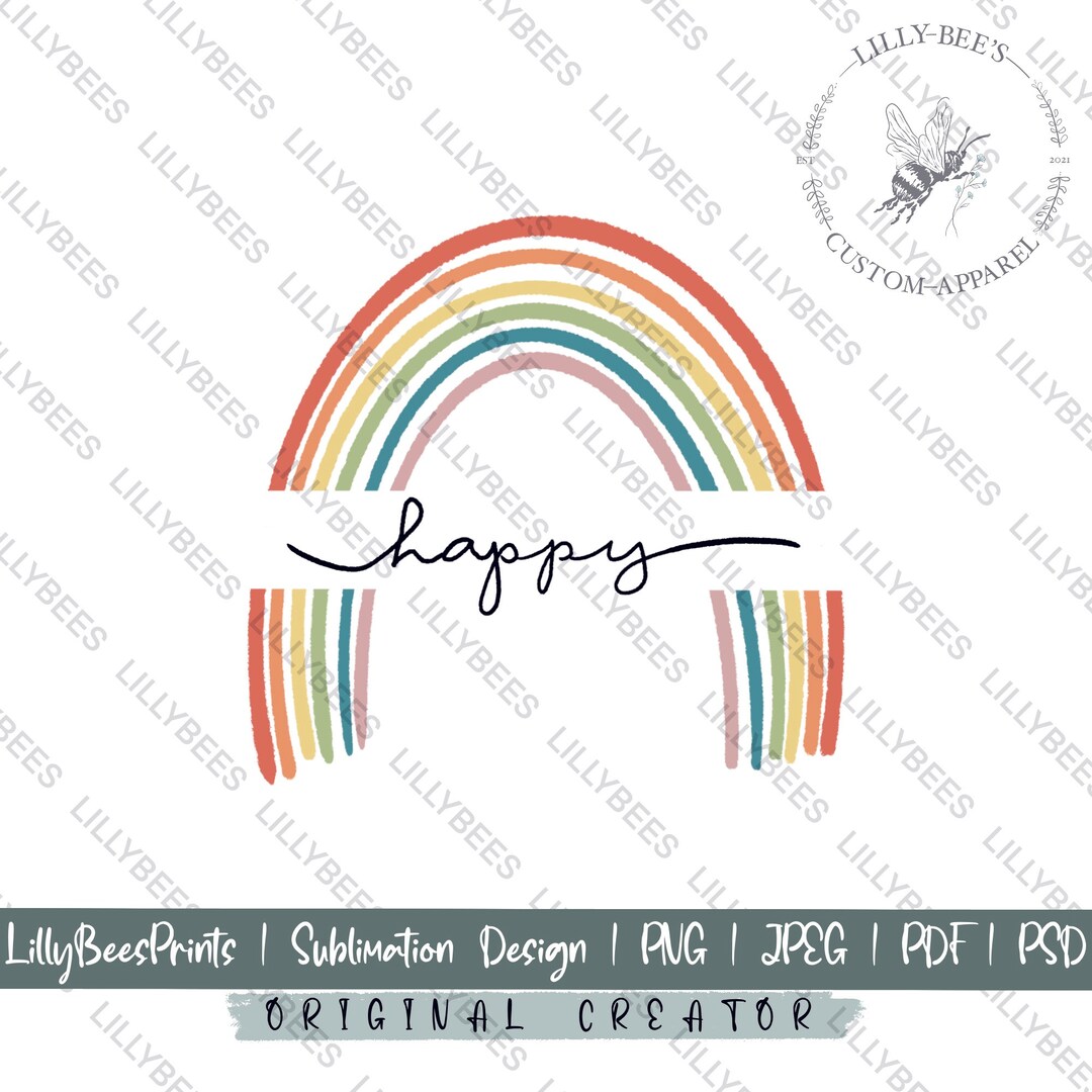 Rainbow Png, Rainbow Digital Design, Boho Rainbow Png, Cute Rainbow ...