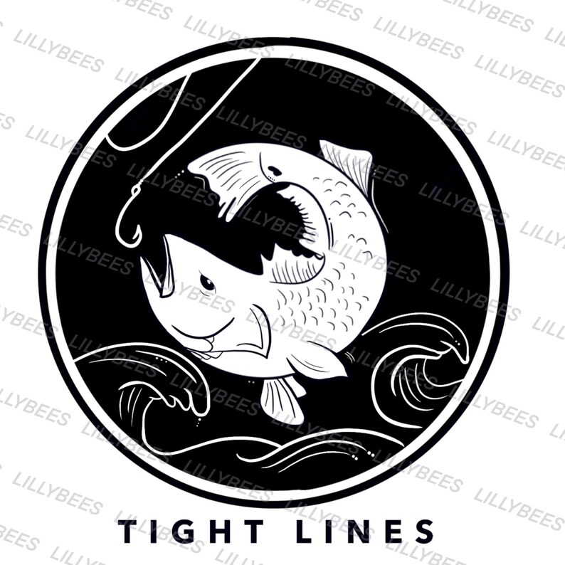 Tight Lines Design Fishing PNG Jpeg PSD PDF Nautical Png - Etsy