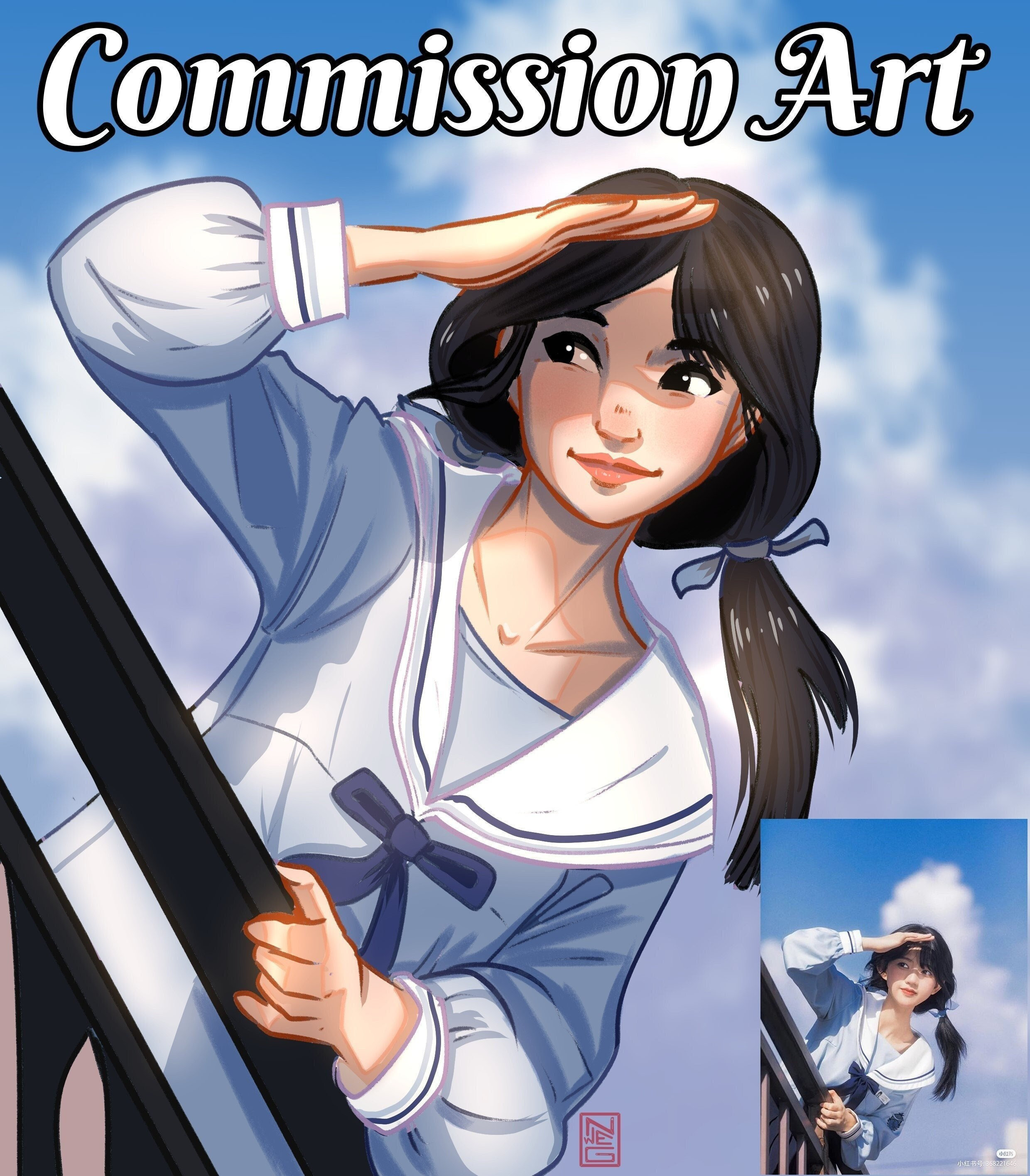 Digital Art Commission: Custom Drawings Portrait / Illustration / Anime ...