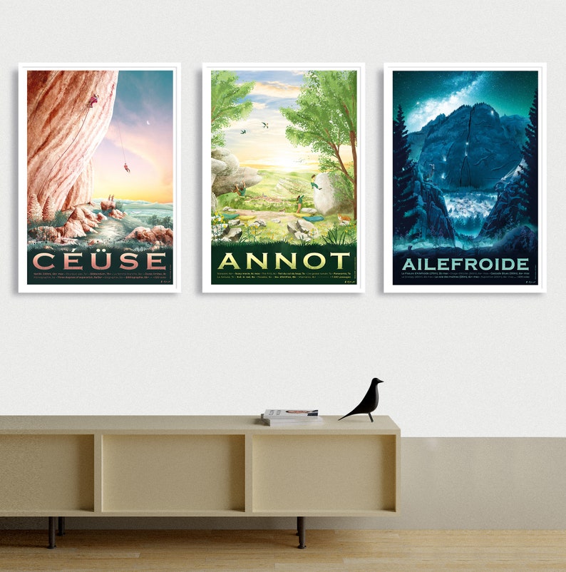 Annot Poster, Bouldering Outdoors - Printed on High-quality Paper ...