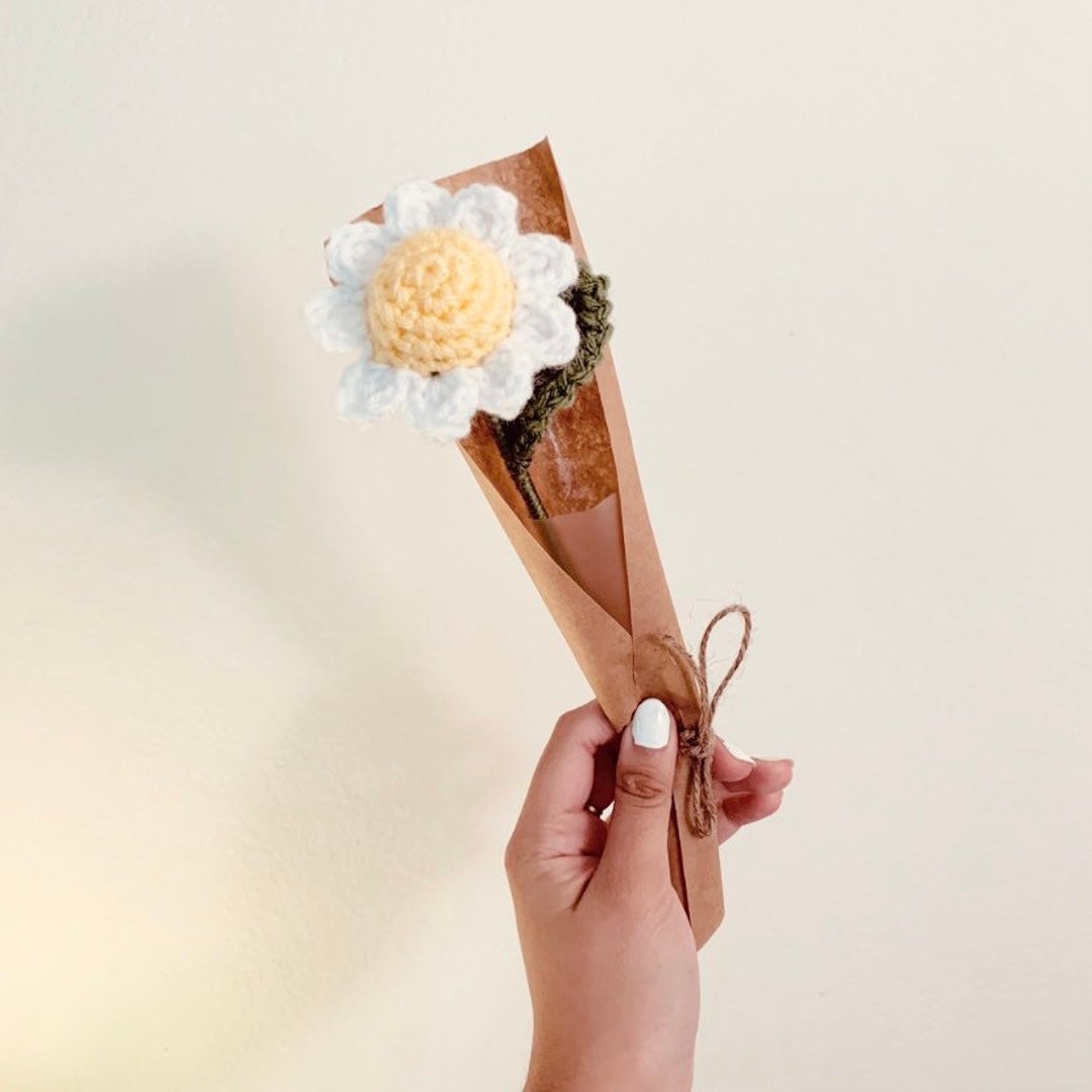Crochet Handmade Puff Daisy Flower - Etsy