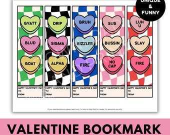 Teen Slang Candy Hearts, Funny Kids Valentine Printable, Class ...