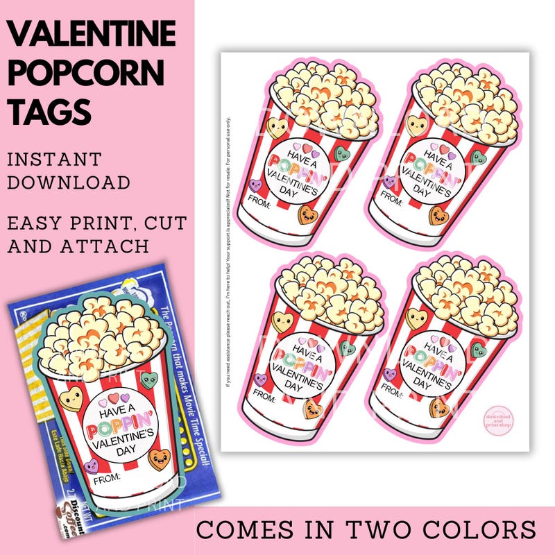 Printable Popcorn - Etsy