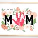 Handprint Flowers Printable Grandma Garden Printable Mothers Day Gift ...