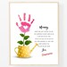 Mothers Day Handprint Craft Printable, Mothers Day Poem, Flower ...