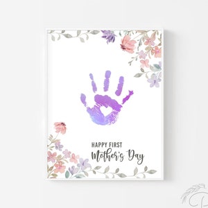 Mothers Day Handprint Craft Printable, Mothers Day Poem, Flower ...