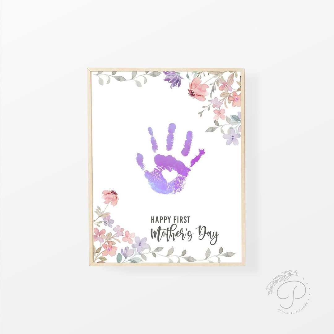 Mothers Day Handprint Craft Printable, Mothers Day Poem, Flower ...