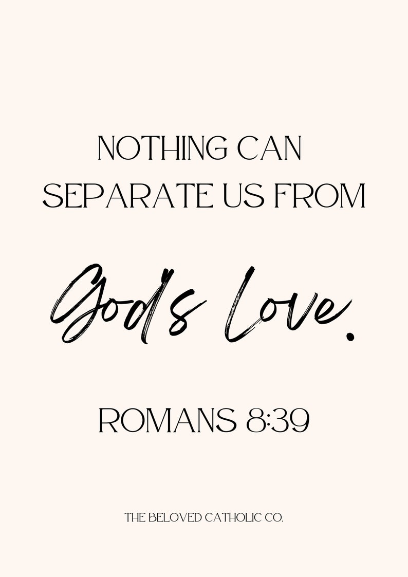 Bible Verse Printable, Wall Art, Romans 8:39 - Etsy