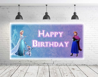 Frozen Birthday Banner ~ DIGITAL FILE ~ - Etsy