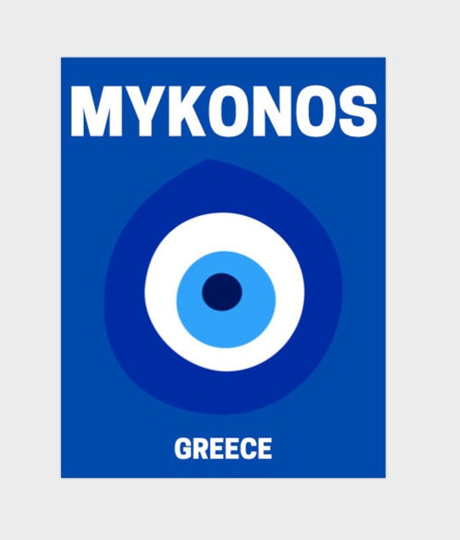 MYKONOS GREECE POSTER Preppy Aesthetic Travel Digital Print | Etsy