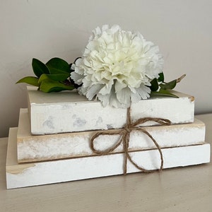 Shabby Chic Book Bundle Rustic Bookshelf Decor Book Stack Farmhouse ...