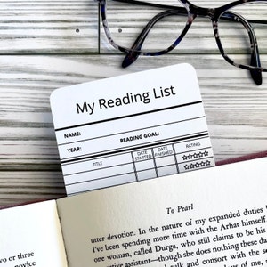 2024 Reading Bookmark Library Card Bookmark Book Tracker Bookmark ...