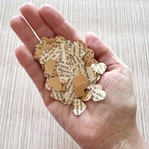 Book Confetti Heart Confetti Decor Rustic Wedding Decor Book Club ...