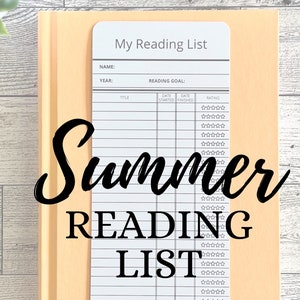 Reading List Bookmark Reading Goal Bookmark Customized Bookmark Fill in ...
