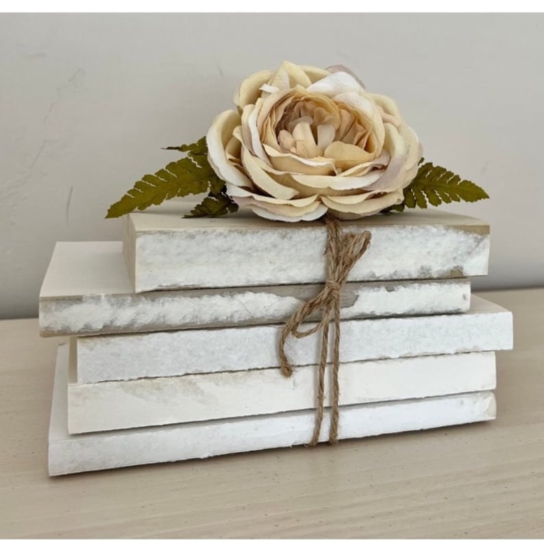 Shabby Chic Book Bundle Rustic Bookshelf Decor Book Stack Farmhouse ...
