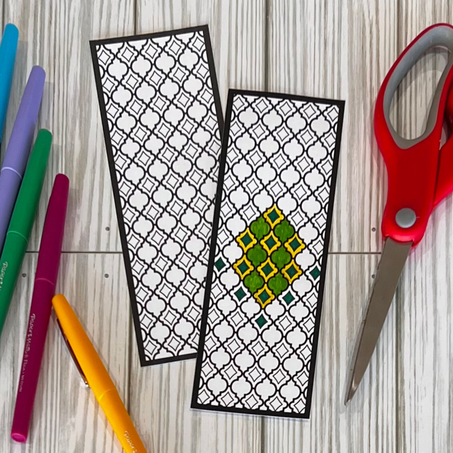 Bookmark to Color Digital Download Printable Bookmark to Color - Etsy