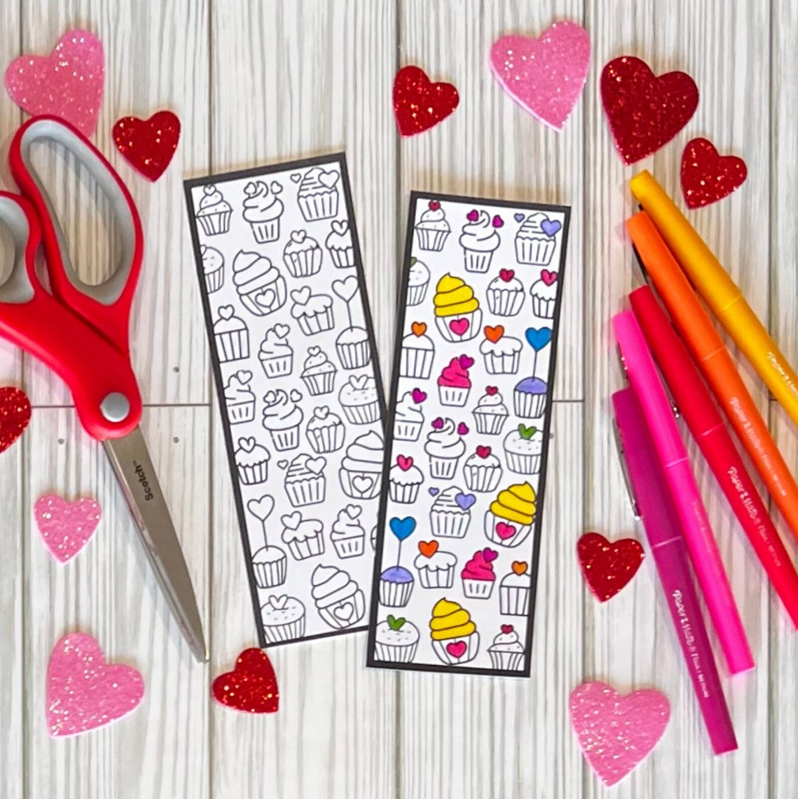 Coloring Bookmarks Valentines Day Activity for Kids Printable Book ...