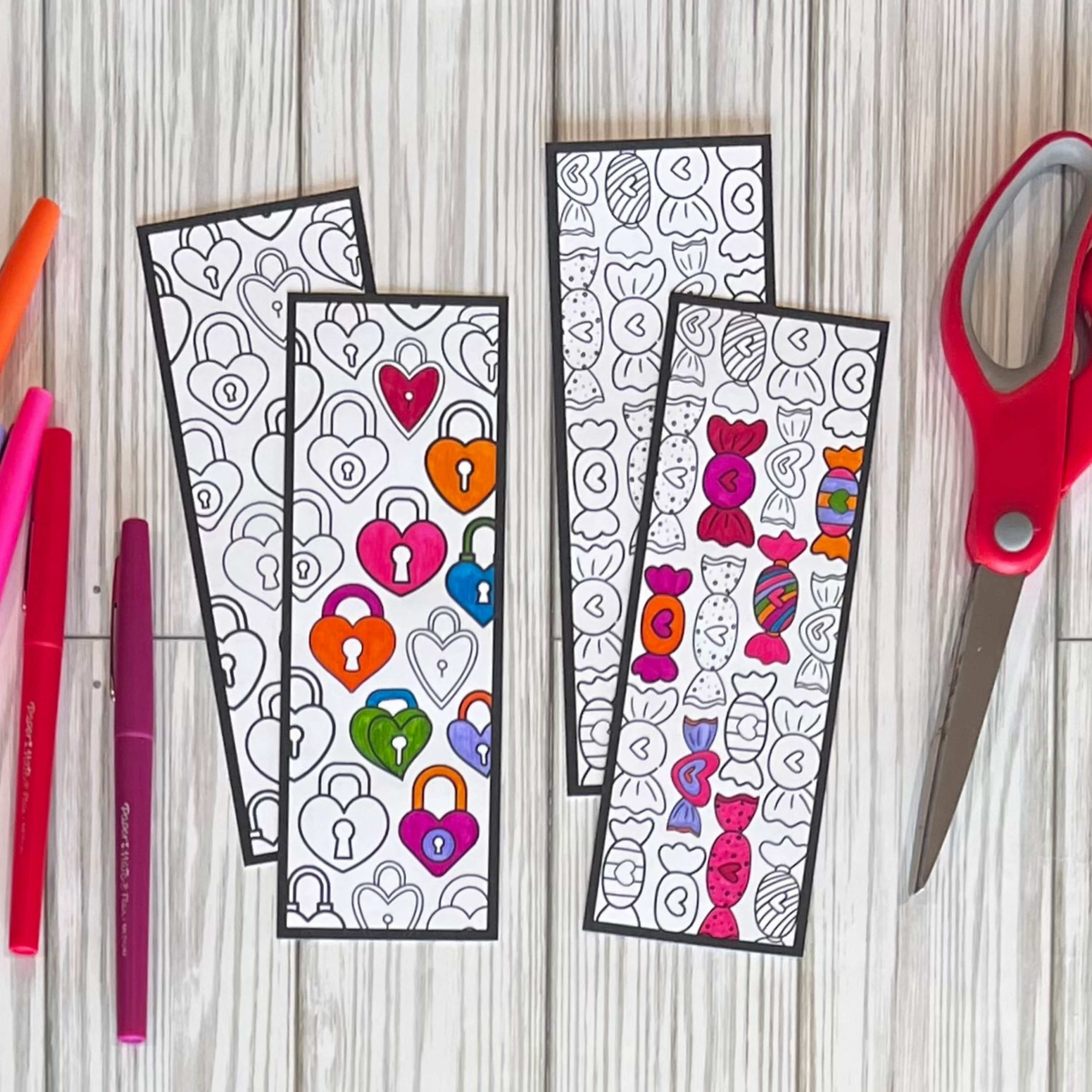 Valentine Bookmark Printable Book Mark Bundle Instant Download ...