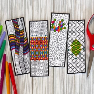 Bookmark to Color Digital Download Printable Bookmark to Color Instant ...