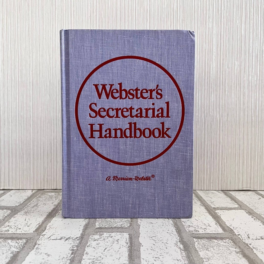 Webster's Secretarial Handbook Office Decor Book for Library Decor Home ... Webster's Secretarial Handbook Office Decor Book for Library Decor Home ...