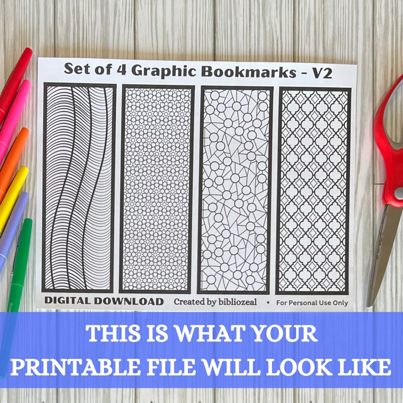 Bookmark to Color Digital Download Printable Bookmark to Color - Etsy
