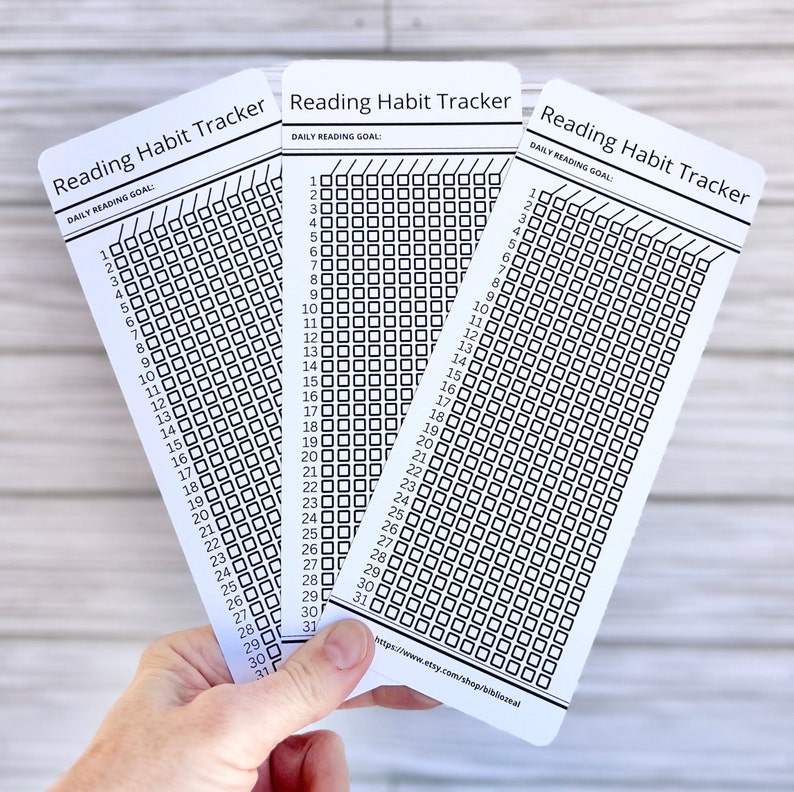 2026 Reading List Bookmark Reading Habit Tracker Bookmark Library Card ...
