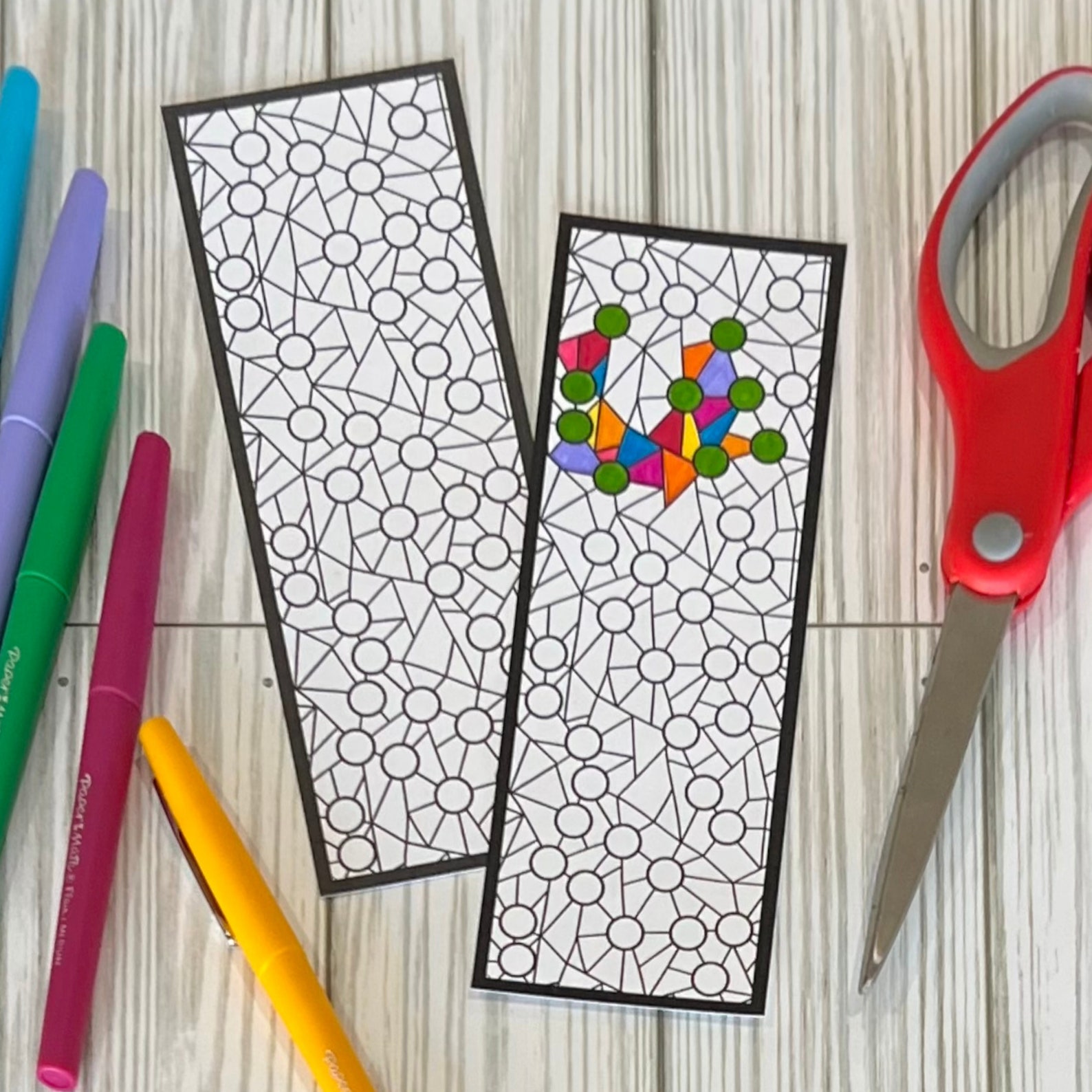 Bookmark to Color Digital Download Printable Bookmark to Color - Etsy