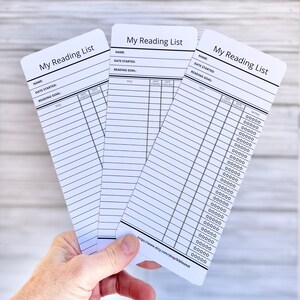 2026 Reading List Bookmark Reading Habit Tracker Bookmark Library Card ...