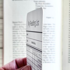 Reading List Bookmark Reading Goal Bookmark Customized Bookmark Fill in ...